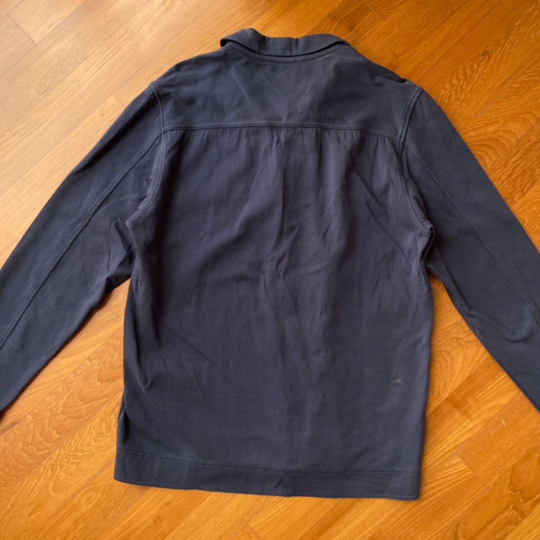 COS Navy Blue Cotton Overshirt Jacket, Men's Fashion, Coats, Jackets ...