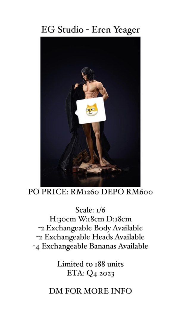 EG Studio - Eren Yeager, Hobbies & Toys, Toys & Games on Carousell