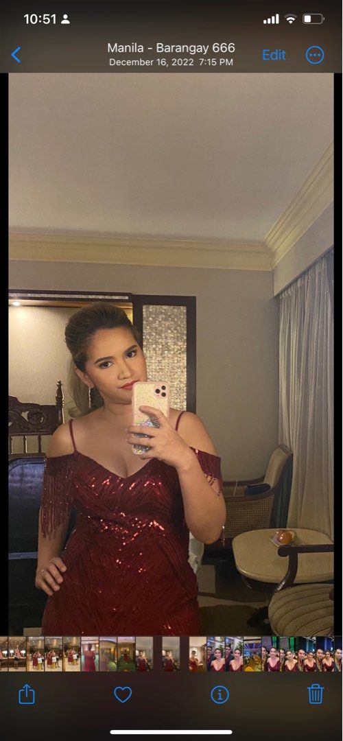 Elegant Red Gown Red Sexy Gown on Carousell