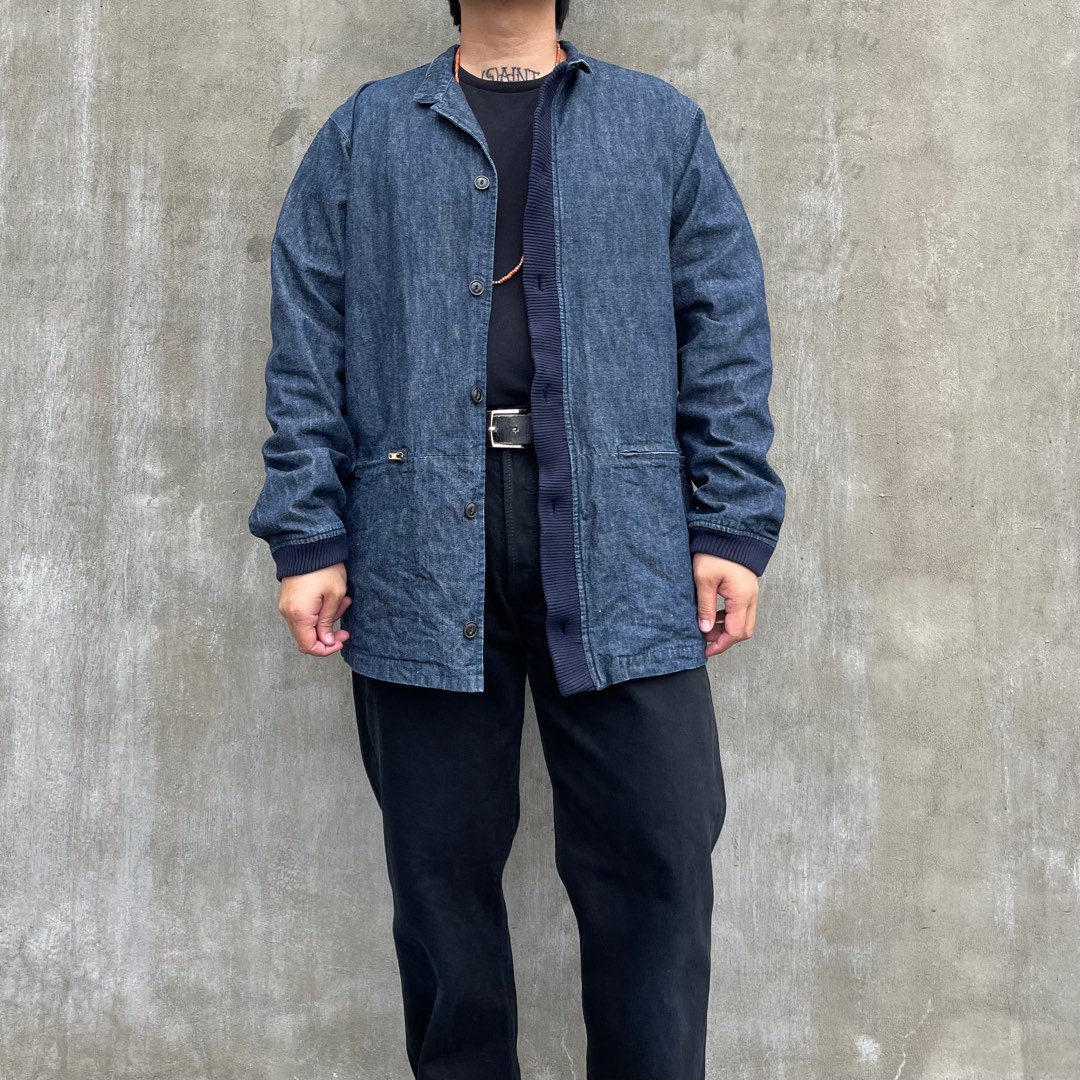 Eternal by Maeno Corp. Raw Denim Long Jacket on Carousell