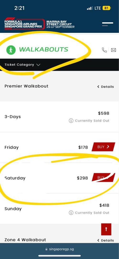F1 Saturday Ticket, Tickets & Vouchers, Event Tickets on Carousell