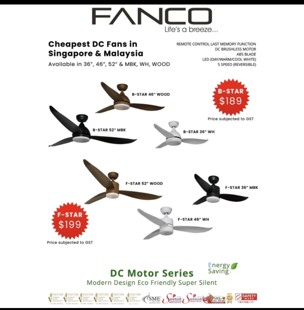 FANCO B-STAR, Furniture & Home Living, Lighting & Fans, Fans on Carousell