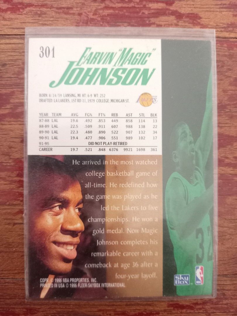 For Sale Magic Johnson - NBA Cards Set, Hobbies & Toys, Memorabilia ...