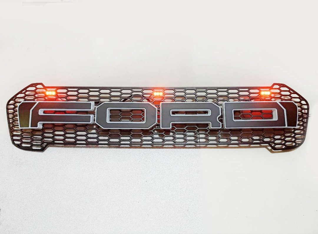 Ford Ranger 2018 to 2021 XLT Honeycomb Front Grill with Black and White ...