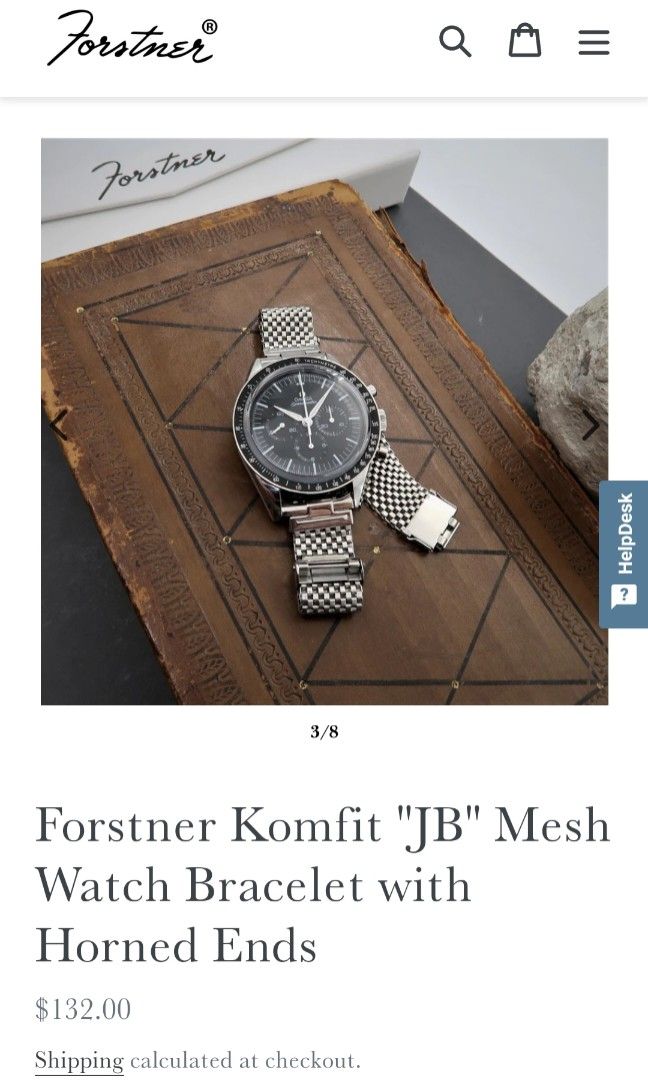 Price Cut! Forstner Komfit Mesh Watch Bracelet for Omega Speedmaster ...