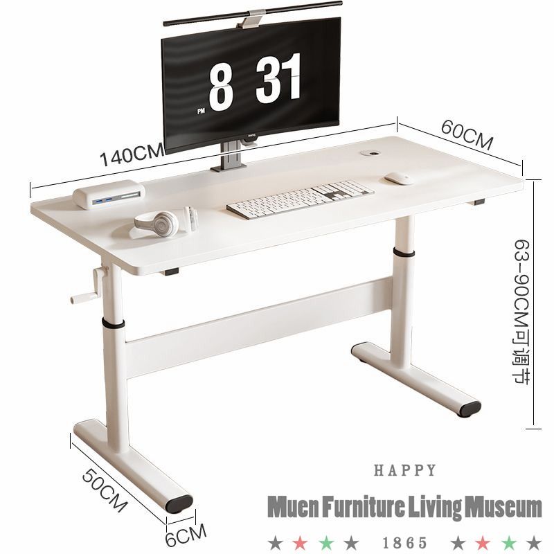 【Free delivery】Hand lift computer desk Desk writing desk Lifting desk ...