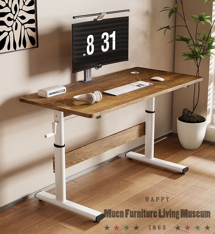 【Free delivery】Hand lift computer desk Desk writing desk Lifting desk ...