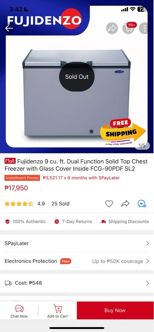 Fujidenzo Dual Function Chest Freezer, TV & Home Appliances, Kitchen Appliances, Refrigerators ...