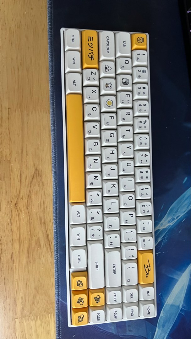 Fully Modded RK71 Keyboard with Lubed + Filmed Gateron Milky Yellow ...