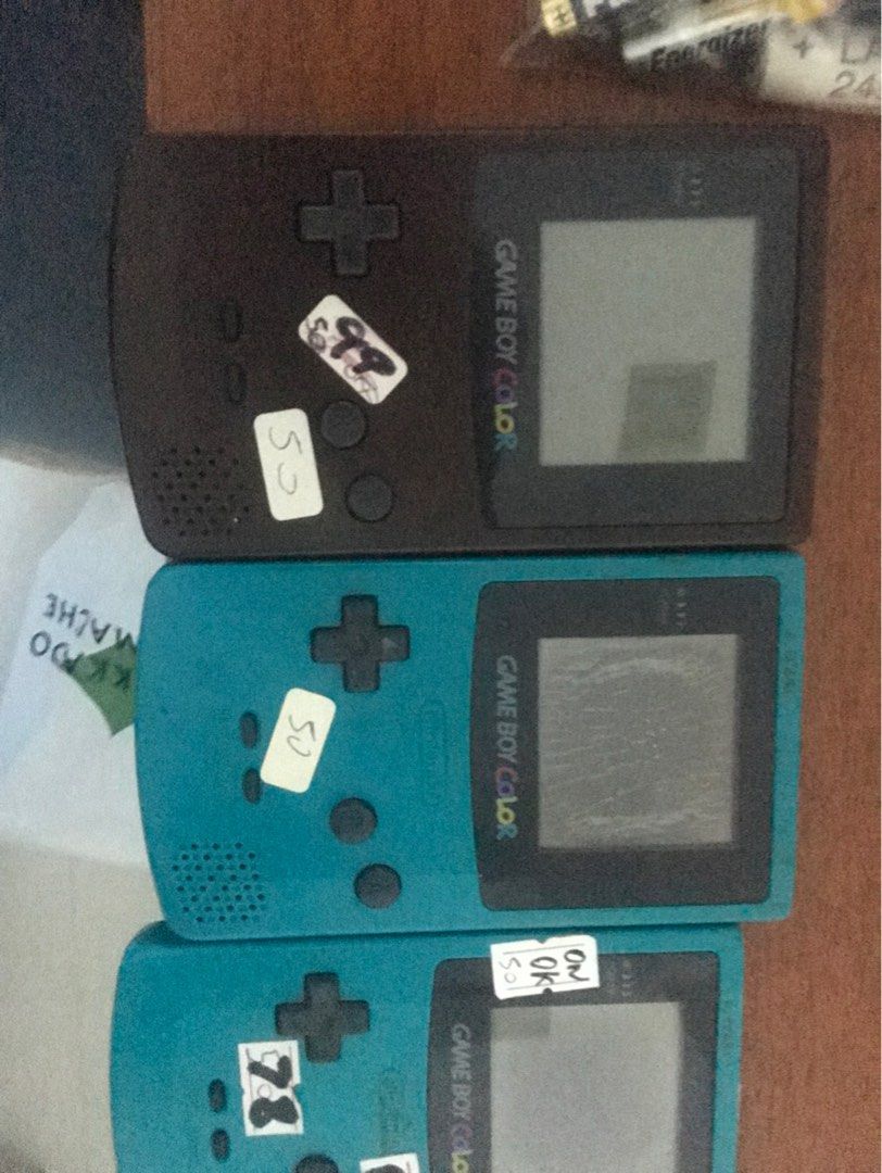 Gameboy - box with liflet 10sgd - 3 consoles : 45 (sound and turn on ...