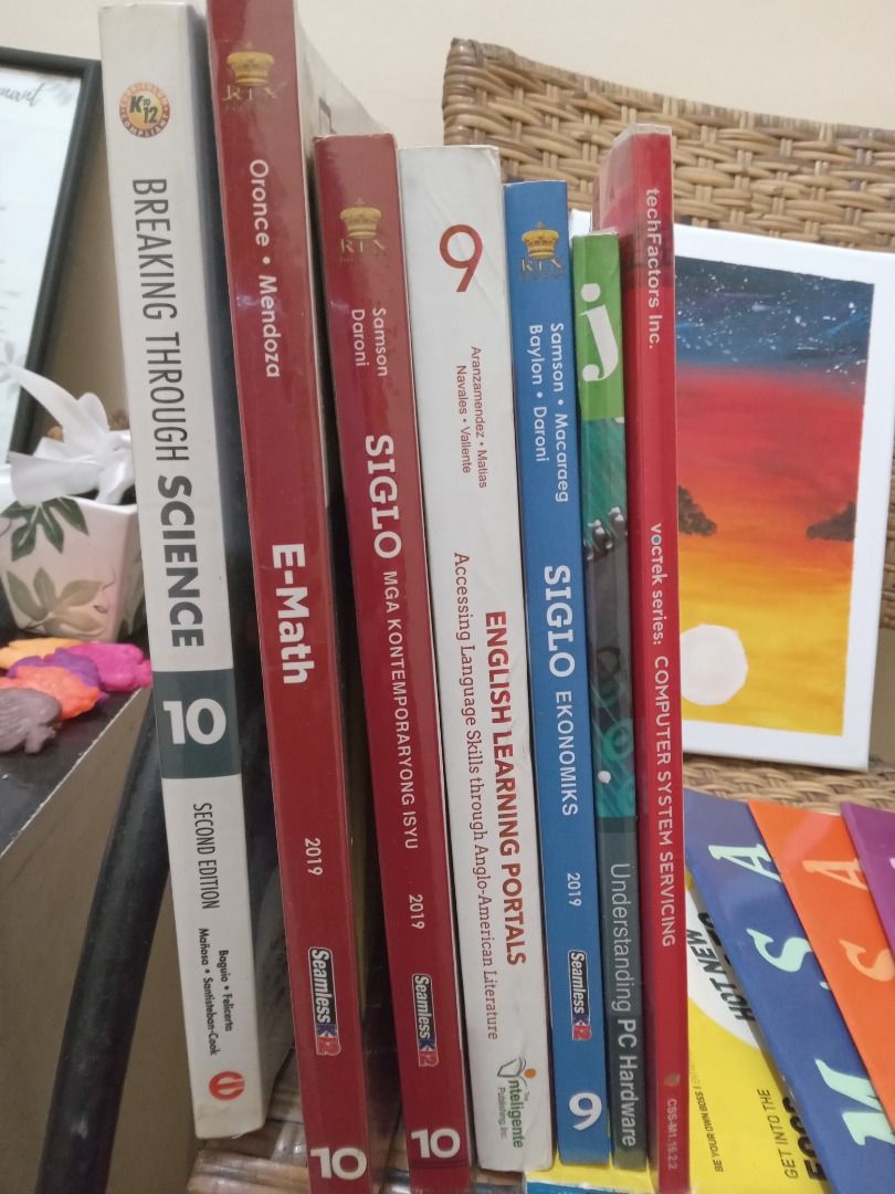 Grade 9, 10 Textbooks and high chairs 3 pcs, Hobbies & Toys, Books ...