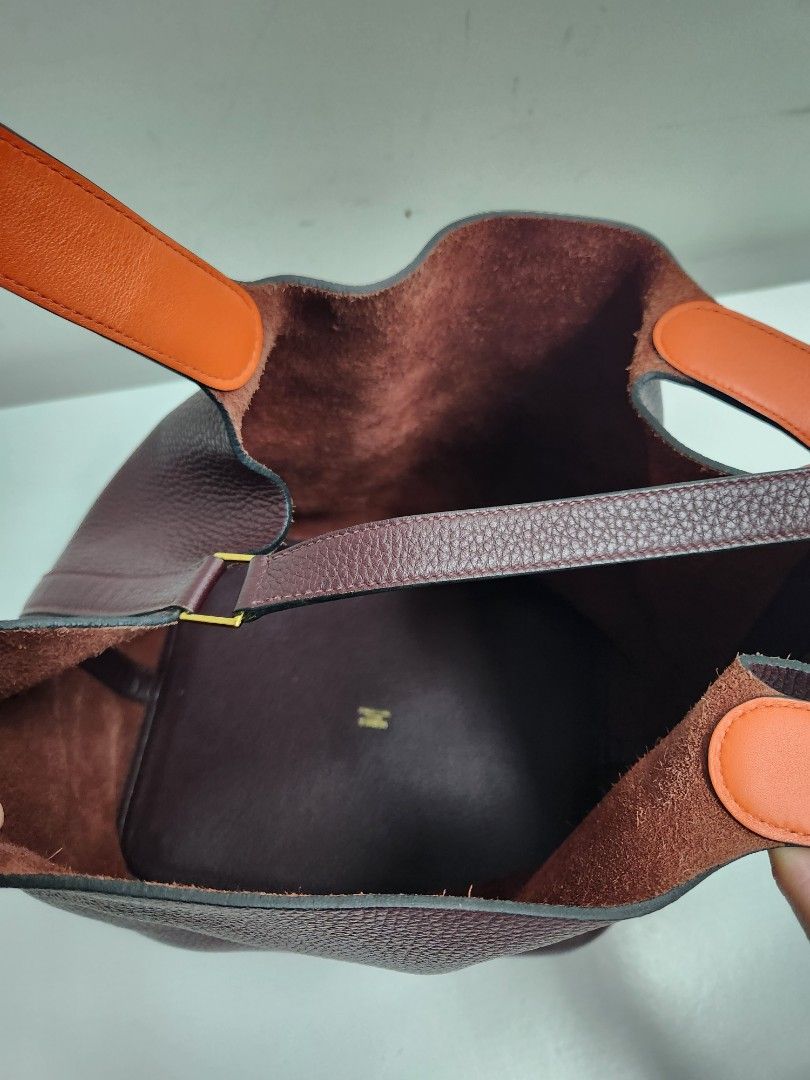 Hermes Picotin Lock 26 Eclat Taurillon Clemence Prune/Orange Poppy ...