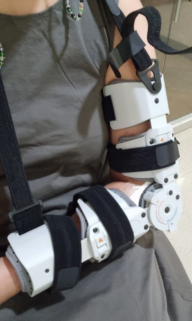 Hinged Elbow Arm Brace, Health & Nutrition, Assistive & Rehabilatory ...