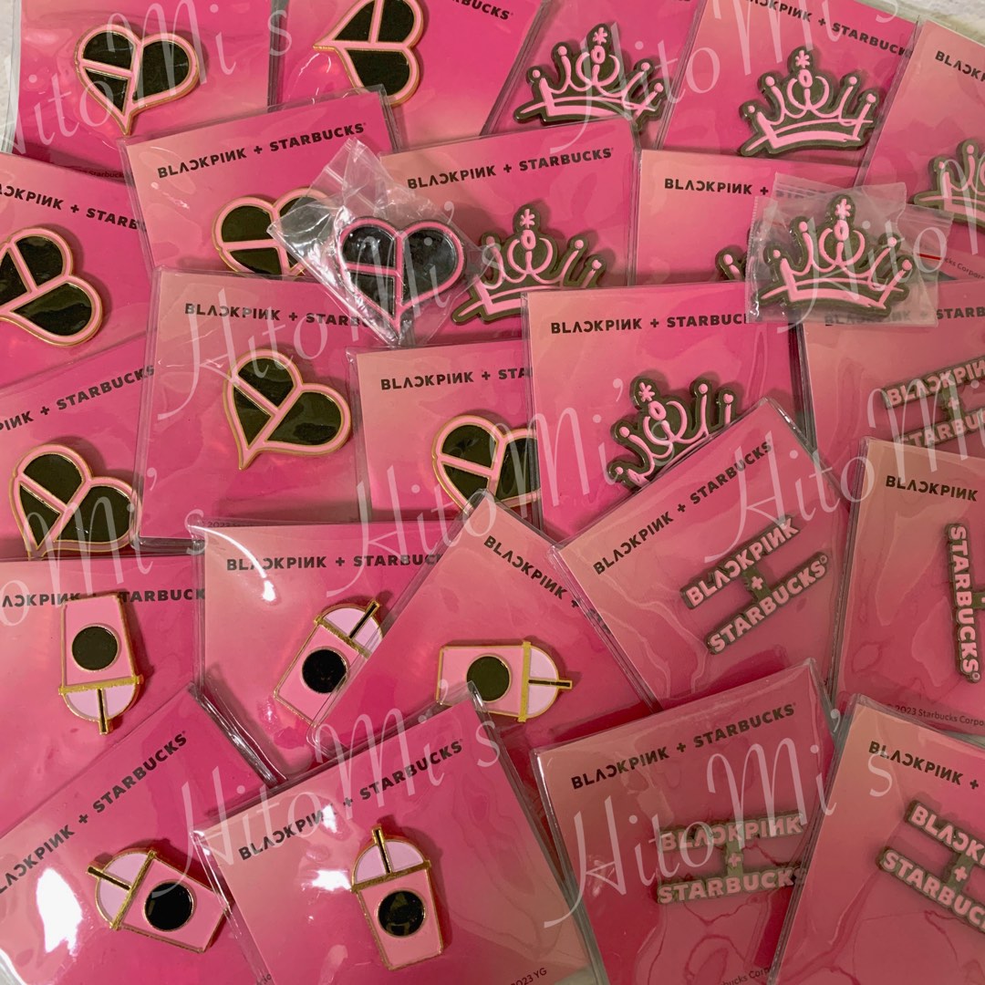 HitoMi’s 代購 全新 印尼星巴克 BLACKPINK 限量聯名 別針 pin, 書籍、休閒與玩具, 收藏、紀念品, K-Pop在旋轉拍賣