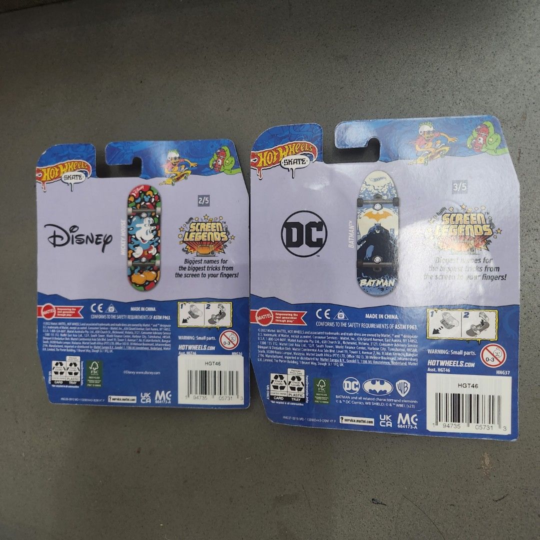 Hotwheels Skate Screen Legends Mickey Mouse and Batman, Hobbies & Toys ...