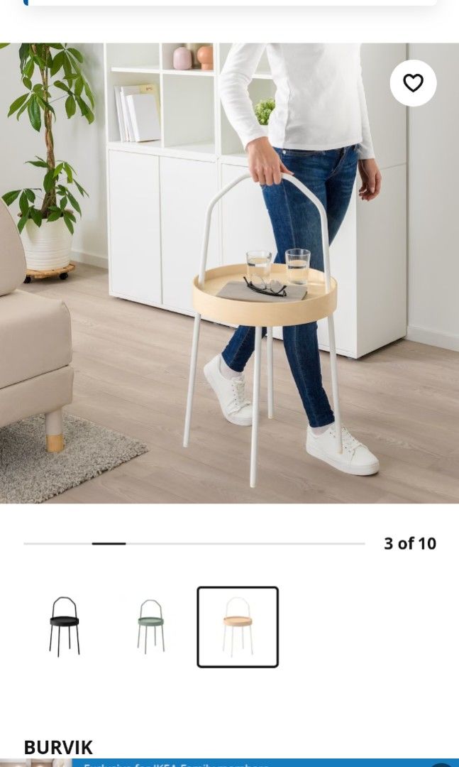 Ikea Burvik side table, Furniture & Home Living, Furniture, Tables ...
