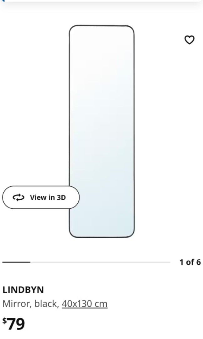 IKEA LINDBYN mirror, Furniture & Home Living, Home Decor, Mirrors on ...
