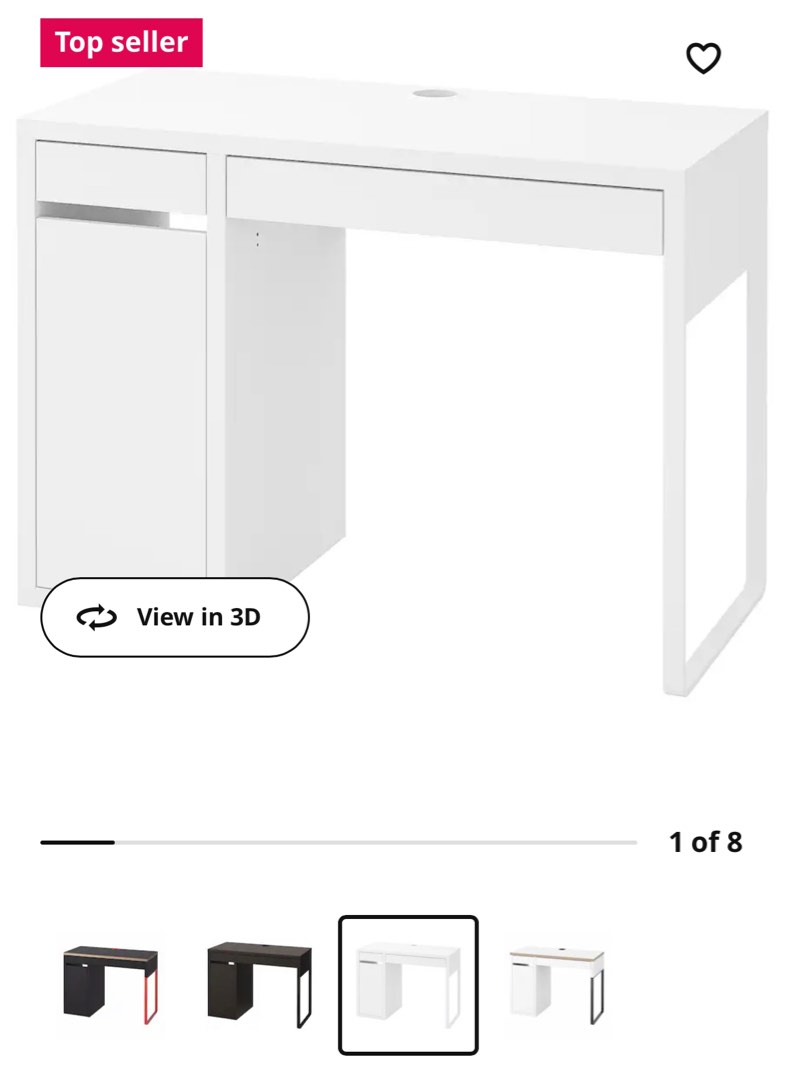 IKEA MICKE study table, Furniture & Home Living, Furniture, Tables ...