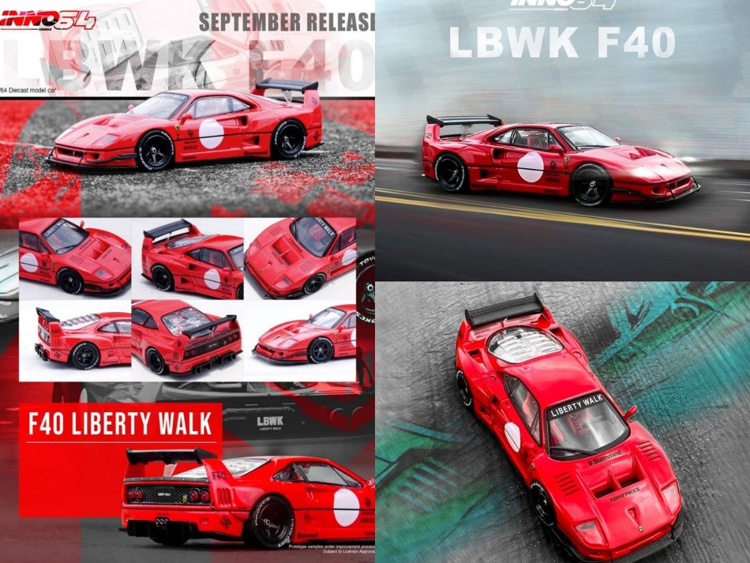 INNO64 9月預訂 #LBWK F40 Red #TOYOTA AE86 Levin "INAZUMA WORX" #TOYOTA ...