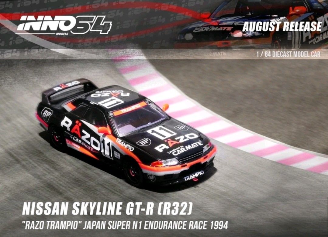 Inno64 Nissan skyline GT-R R32 Razo Trampio, Hobbies & Toys, Toys ...