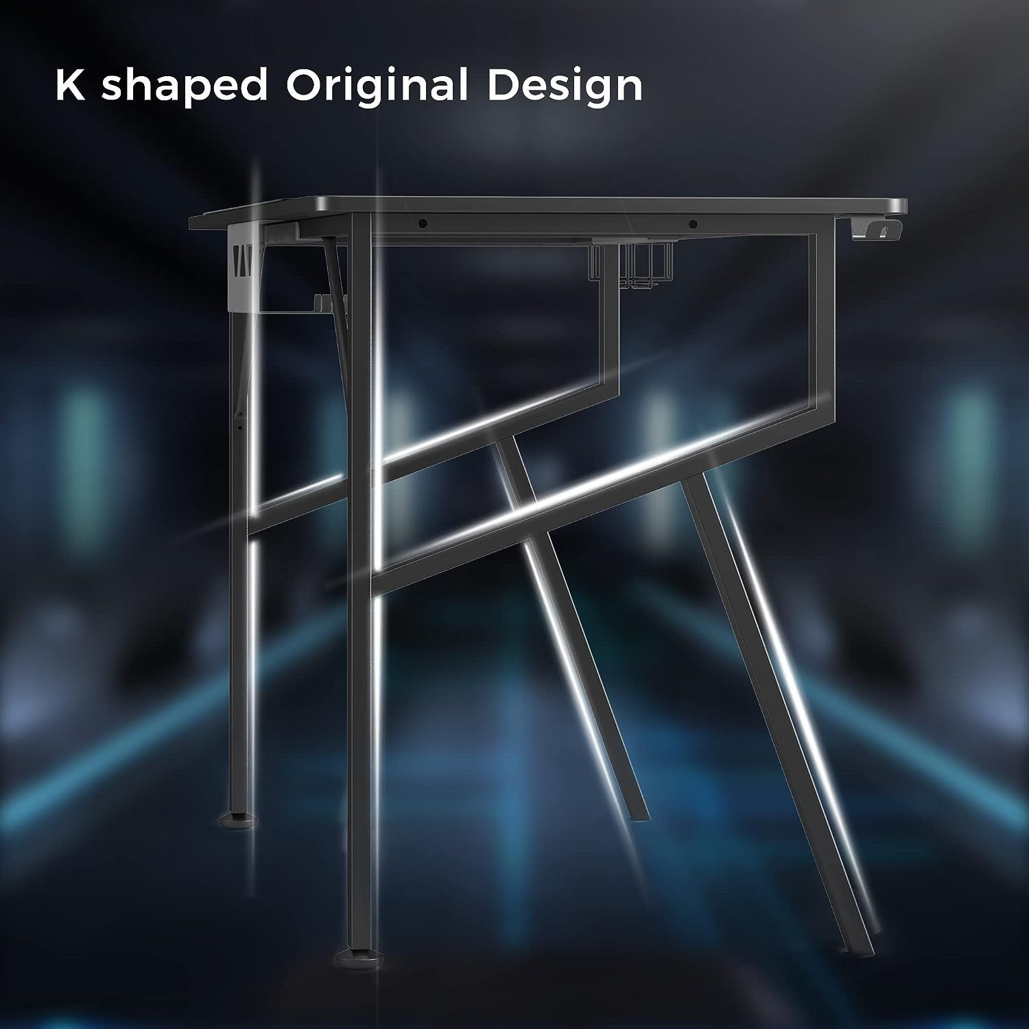 It's_Organized Gaming Desk 55 inch PC Computer Desk, K-Frame Home ...