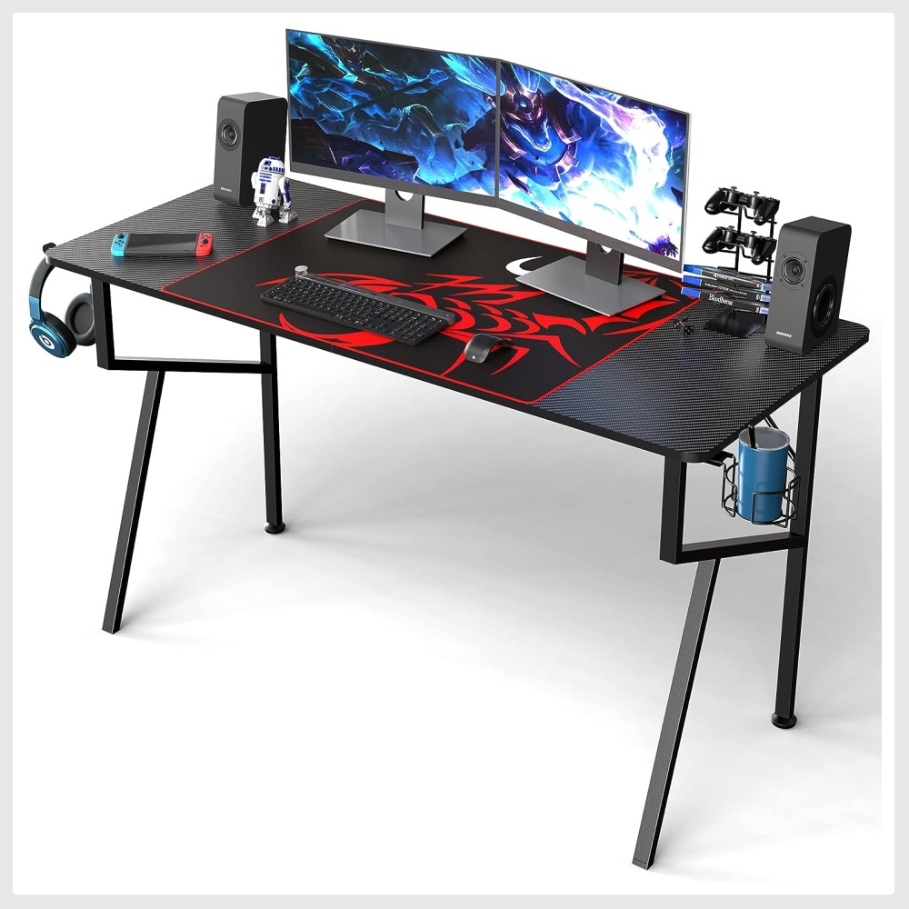 It's_Organized Gaming Desk 55 inch PC Computer Desk, K-Frame Home ...
