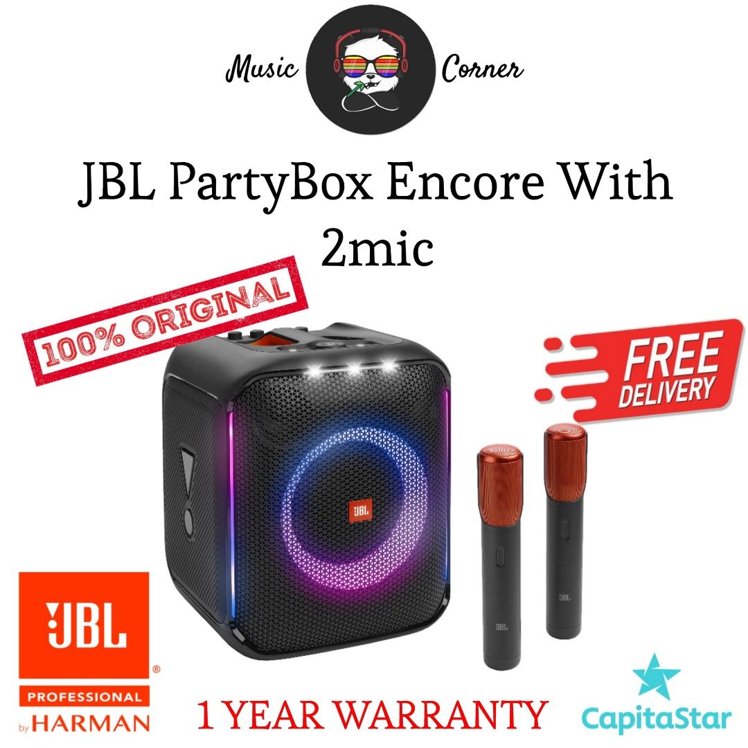 JBL PartyBox Encore 2 Microphone Wireless Speaker, Audio, Soundbars ...