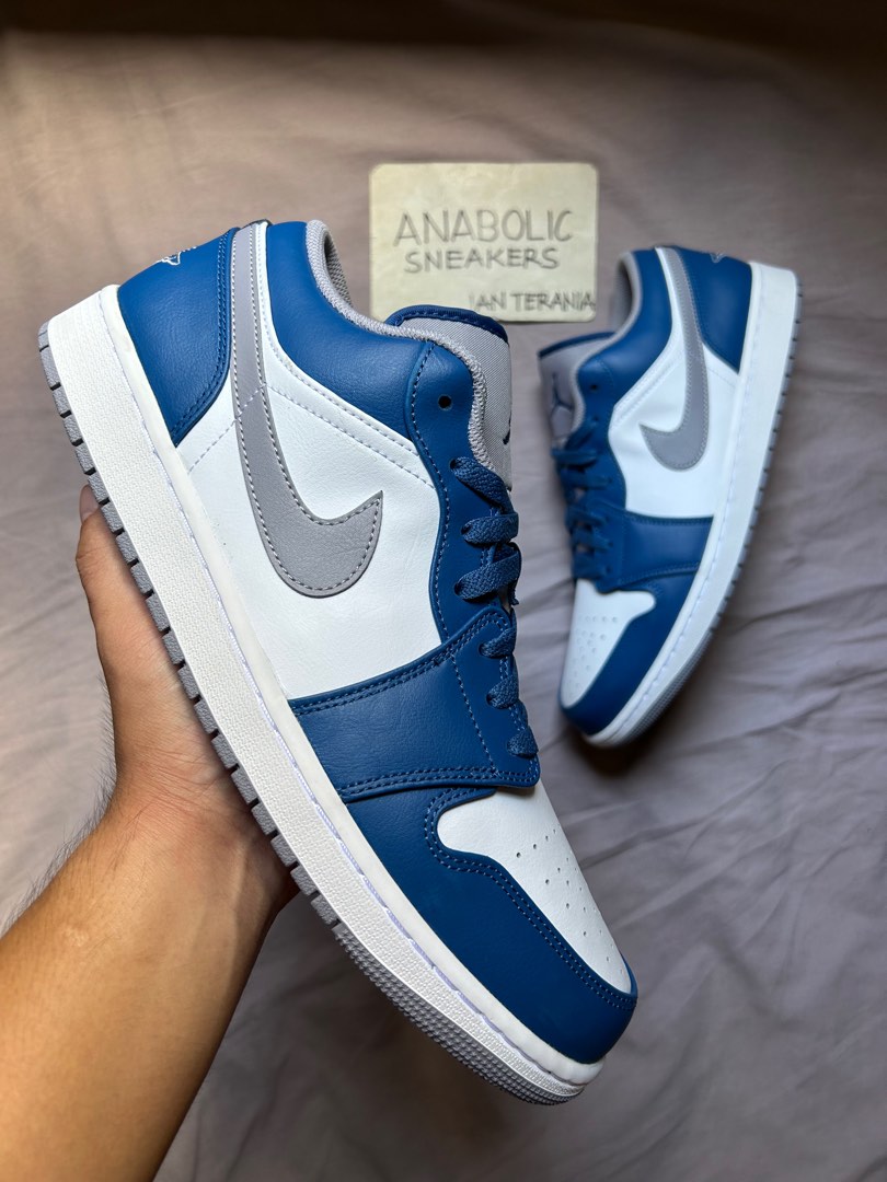 Jordan 1 Low True Blue on Carousell