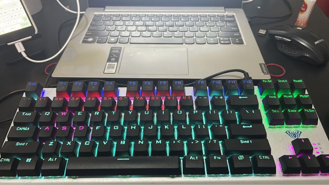 Keyboard Gaming Mechanical AULA F-2067 TKL - K-RGD Blue Switch-New LED ...