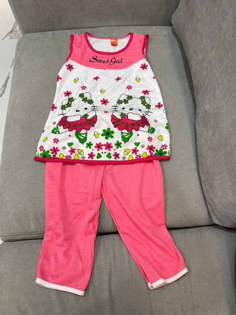 Kids Pyjamas Hello Kitty, Babies & Kids, Babies & Kids Fashion on Carousell