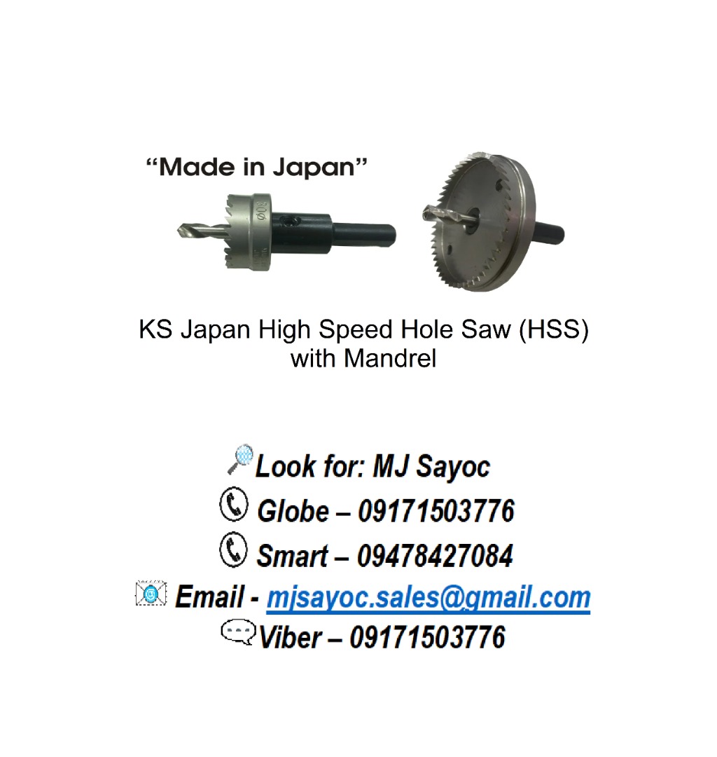 KS Japan High Speed Hole Saw (HSS) with Mandrel on Carousell