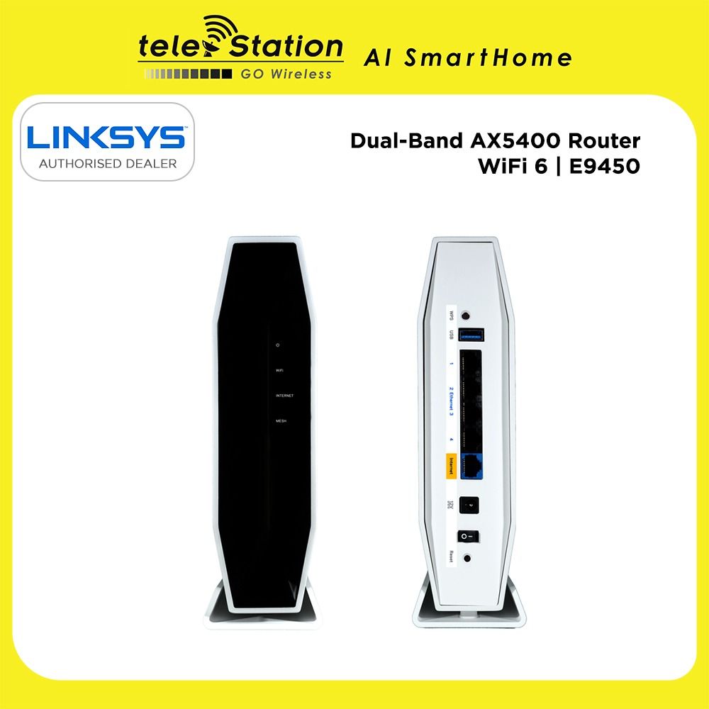Linksys AX5400 Dual-Band WiFi 6 EasyMesh Compatible Router E9452-AH ...