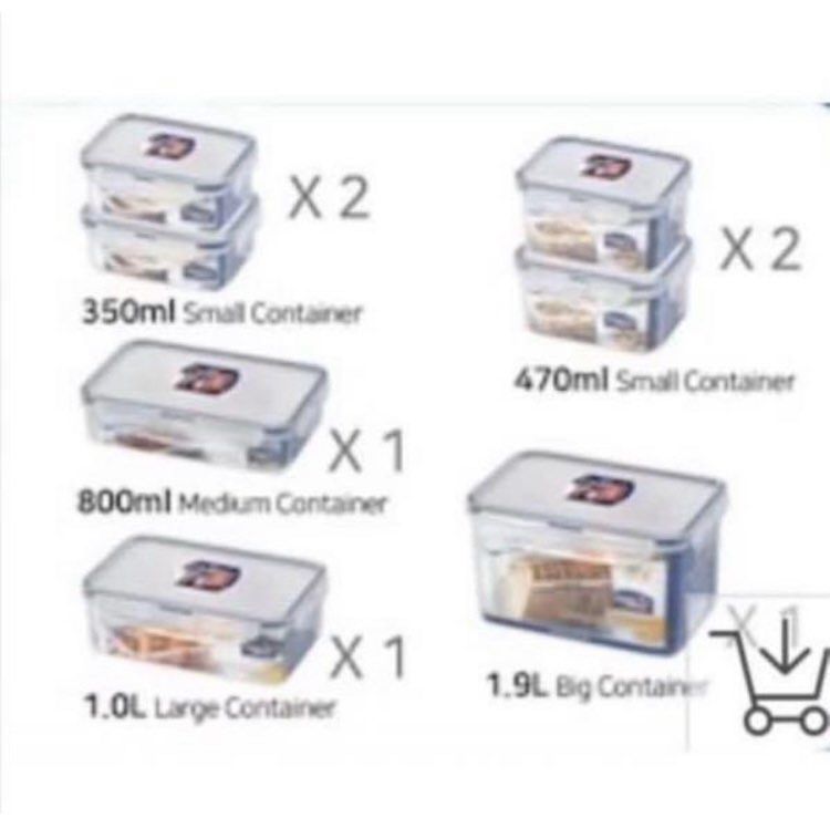 Lock & Lock container set, Furniture & Home Living, Kitchenware ...