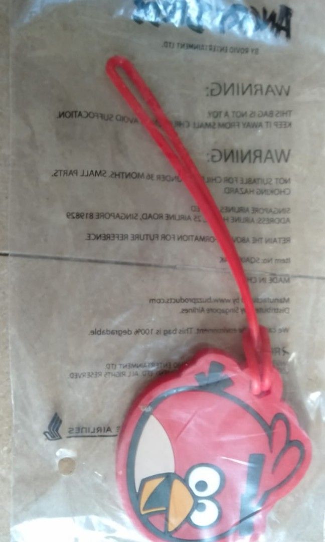 Luggage Tag angry bird, Hobbies & Toys, Memorabilia & Collectibles ...