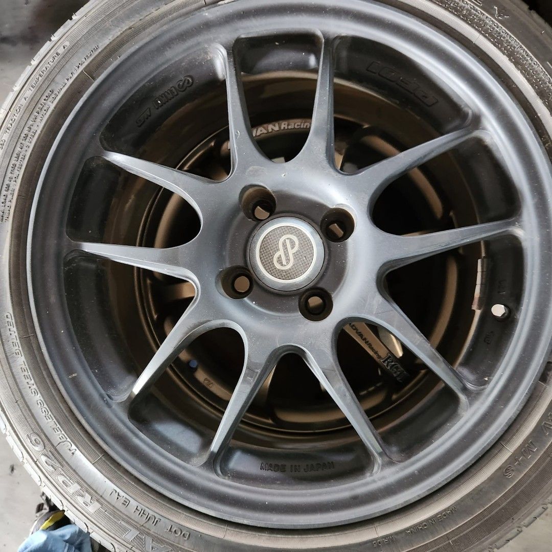 (MADE IN JAPAN) Enkei 15 inch rim(4x100), Car Accessories, Tyres & Rims ...
