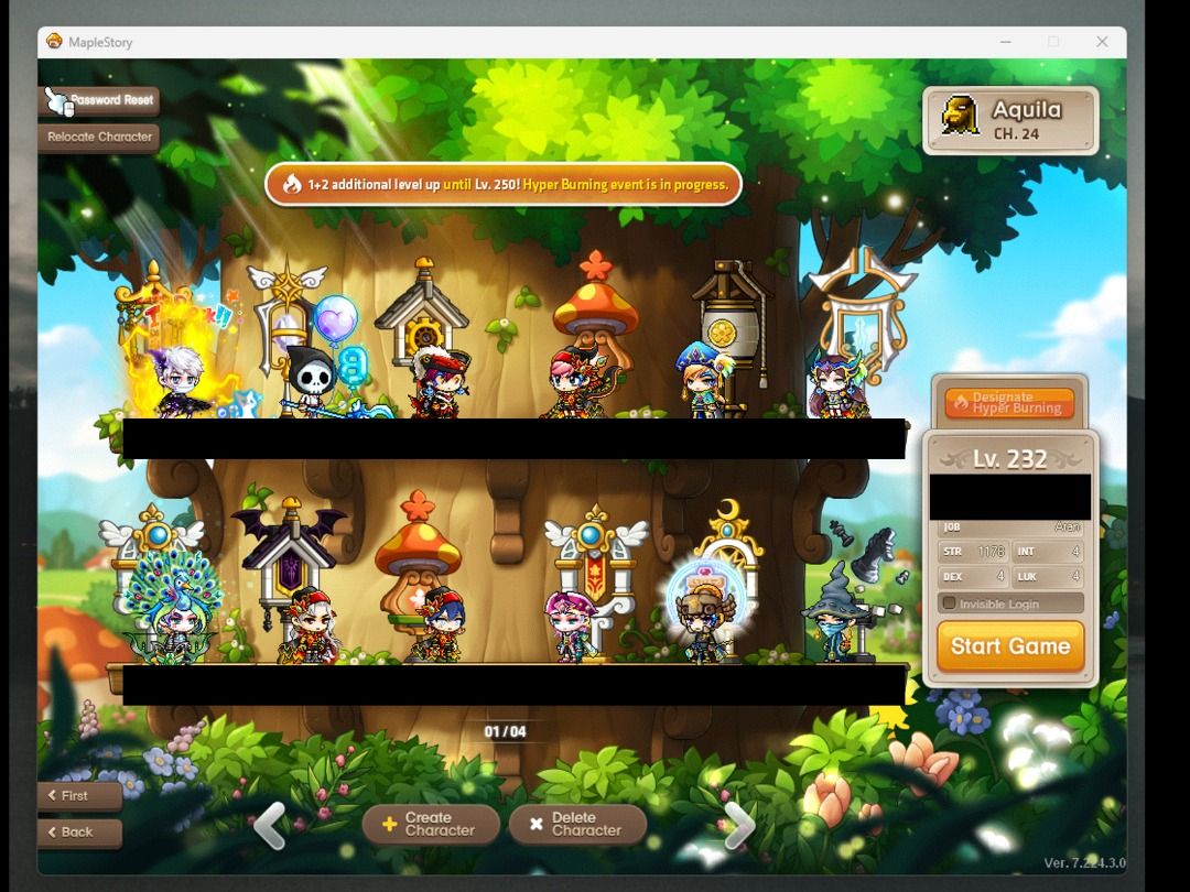 Maplesea Aran Account lvl 232 with welcome back ring,perm tp rock , all ...