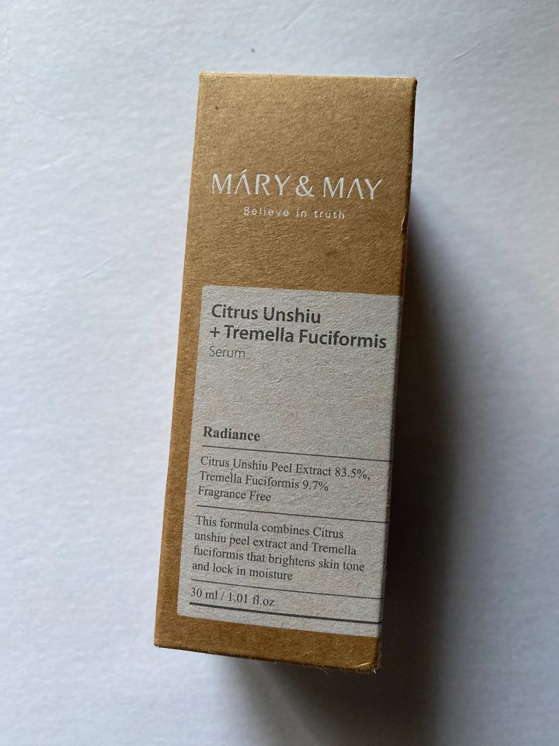 Mary & May Citrus Unshiu + Tremella Fuciformis Serum, Beauty & Personal ...