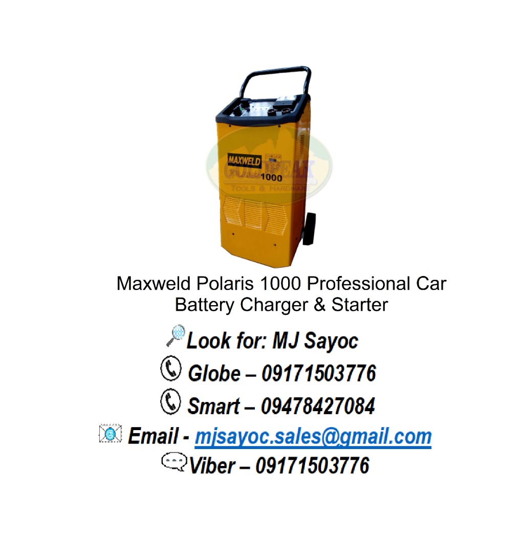 Maxweld Polaris 1000 Professional Car Battery Charger & Starter ...