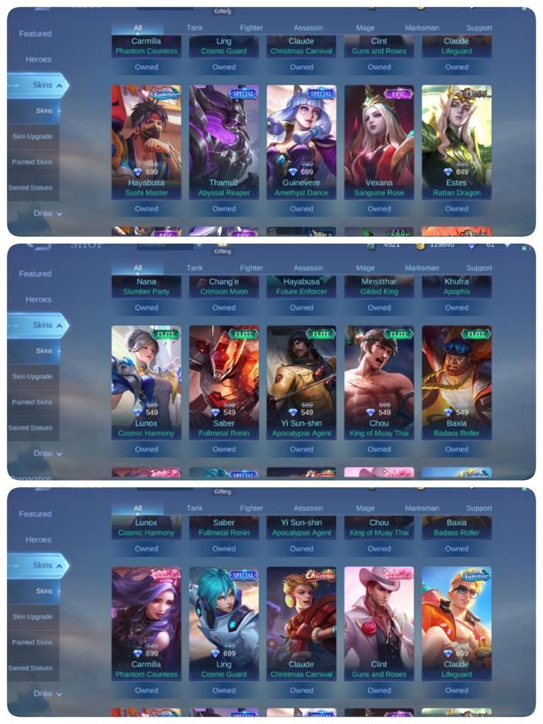 Mobile Legends MLBB Maxed Heroes and Emblems, Video Gaming, Gaming ...