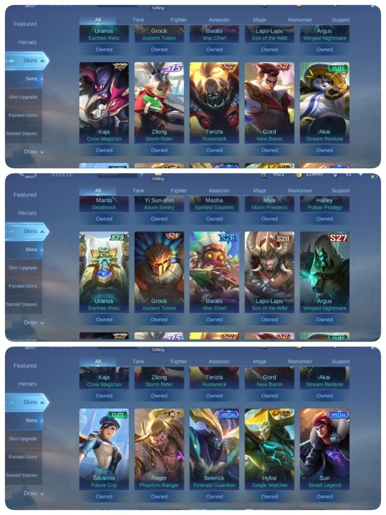 Mobile Legends MLBB Maxed Heroes and Emblems, Video Gaming, Gaming ...