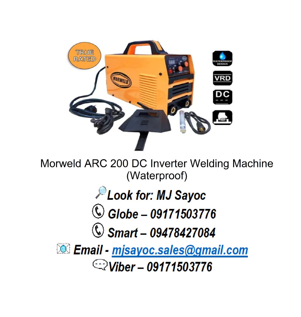 Morweld ARC 200 DC Inverter Welding Machine (Waterproof) on Carousell
