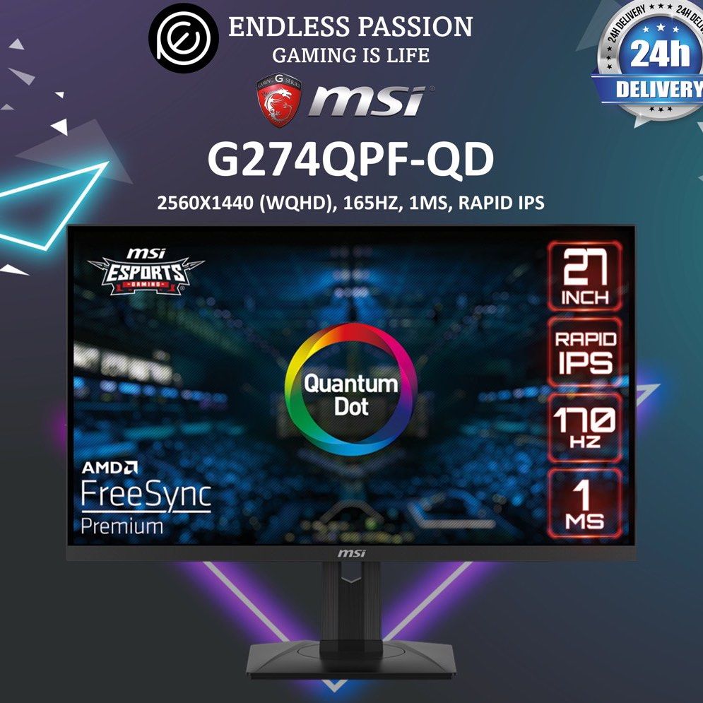MSI MAG G274QPF-QD | 165hz/2k WQHD, Computers & Tech, Parts & Accessories, Monitor Screens on ...