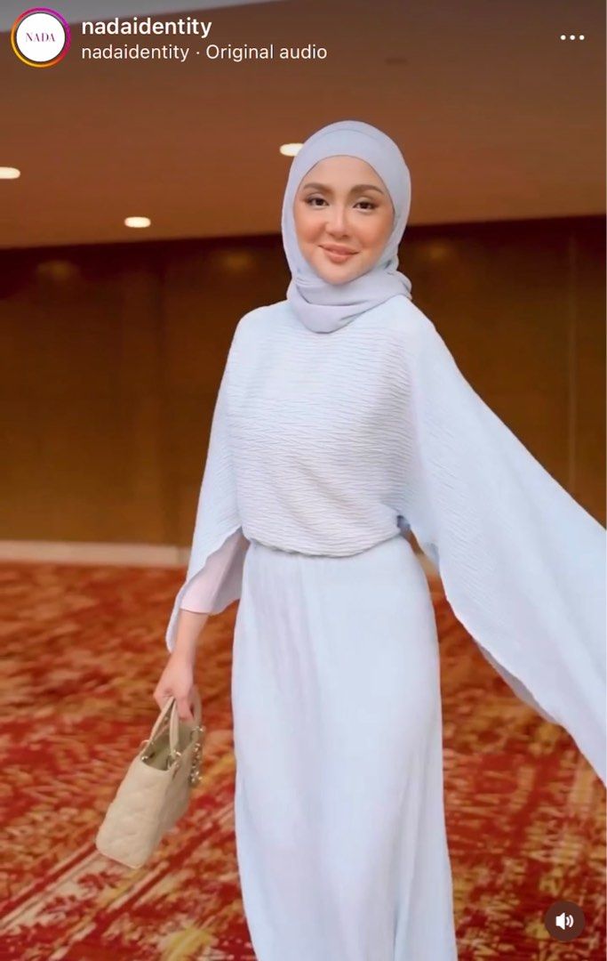 Nada identity Mawar Kurung in Baby Blue, Women's Fashion, Muslimah Fashion, Baju Kurung & sets ...