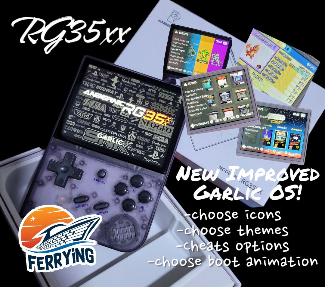 [Ready] Improved Garlic OS Anbernic RG35xx Retro gaming console like ...