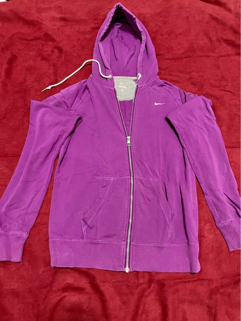Nike purple hoodie jacket, Women's Fashion, Coats, Jackets and ...