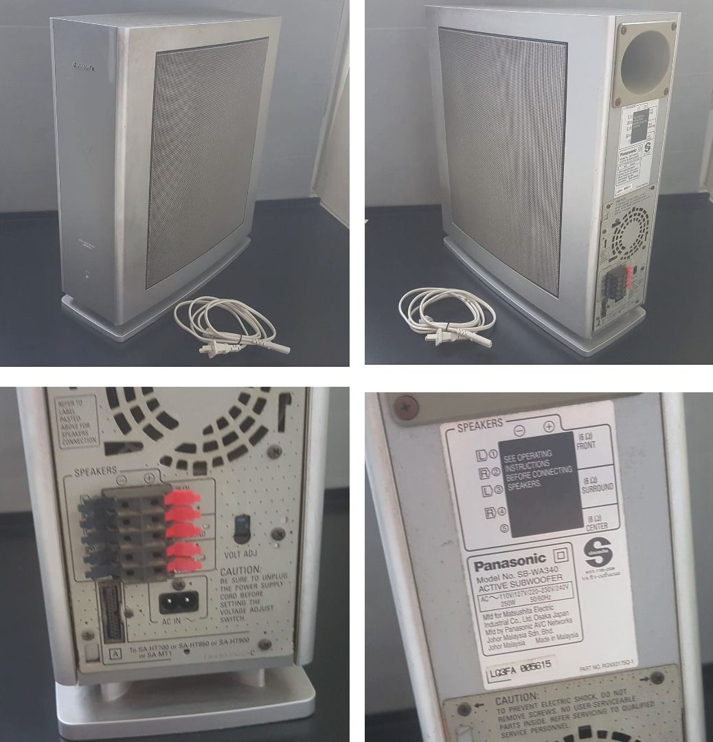 Panasonic 250 Watts Powered Subwoofer, JAPAN, Bass Speaker, Active ...