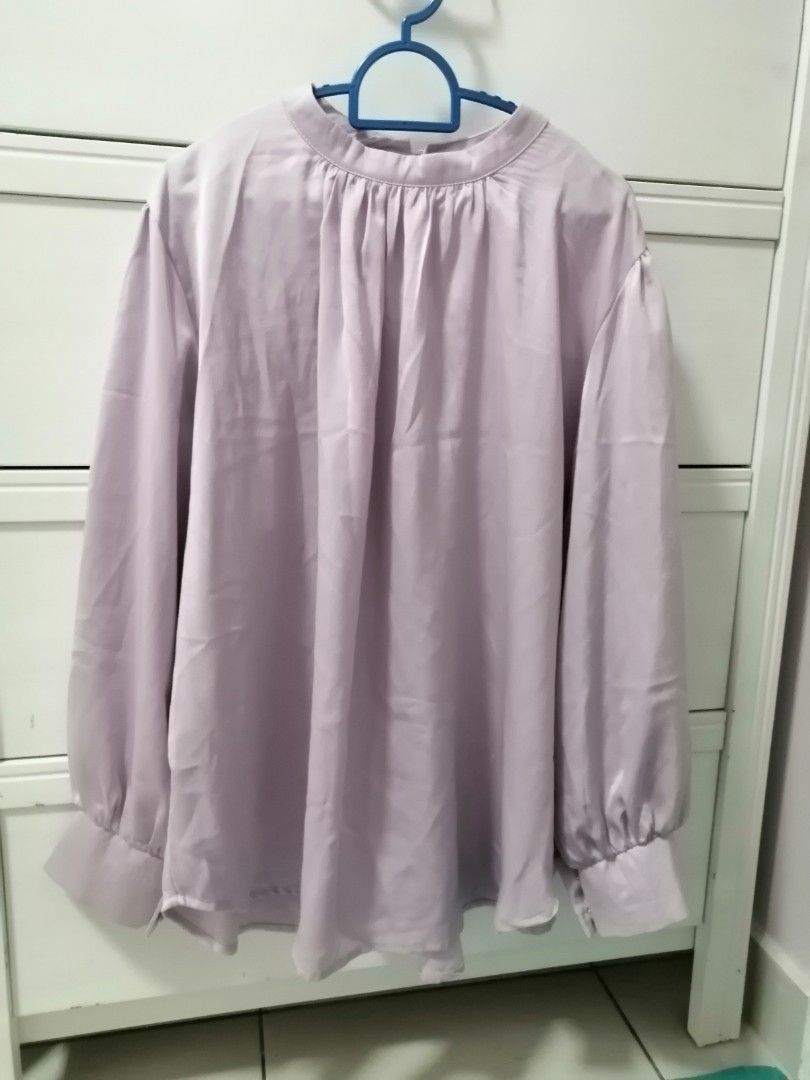 Panda eyes satin top, Women's Fashion, Tops, Blouses on Carousell