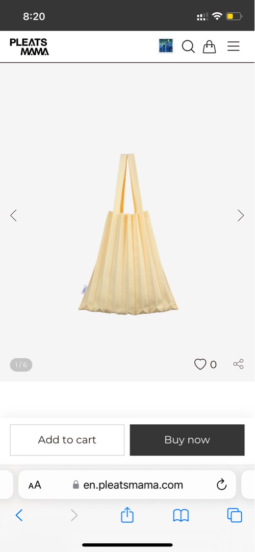 Pleatsmama tote bag in cream, Women's Fashion, Bags & Wallets, Tote ...