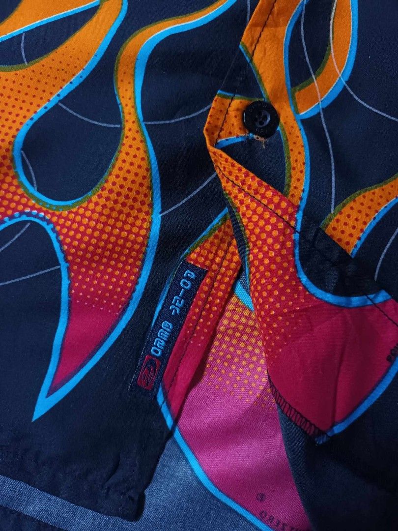 Point Zero Botton Down Flames Design XL Fittings (L31 W24), Men's ...