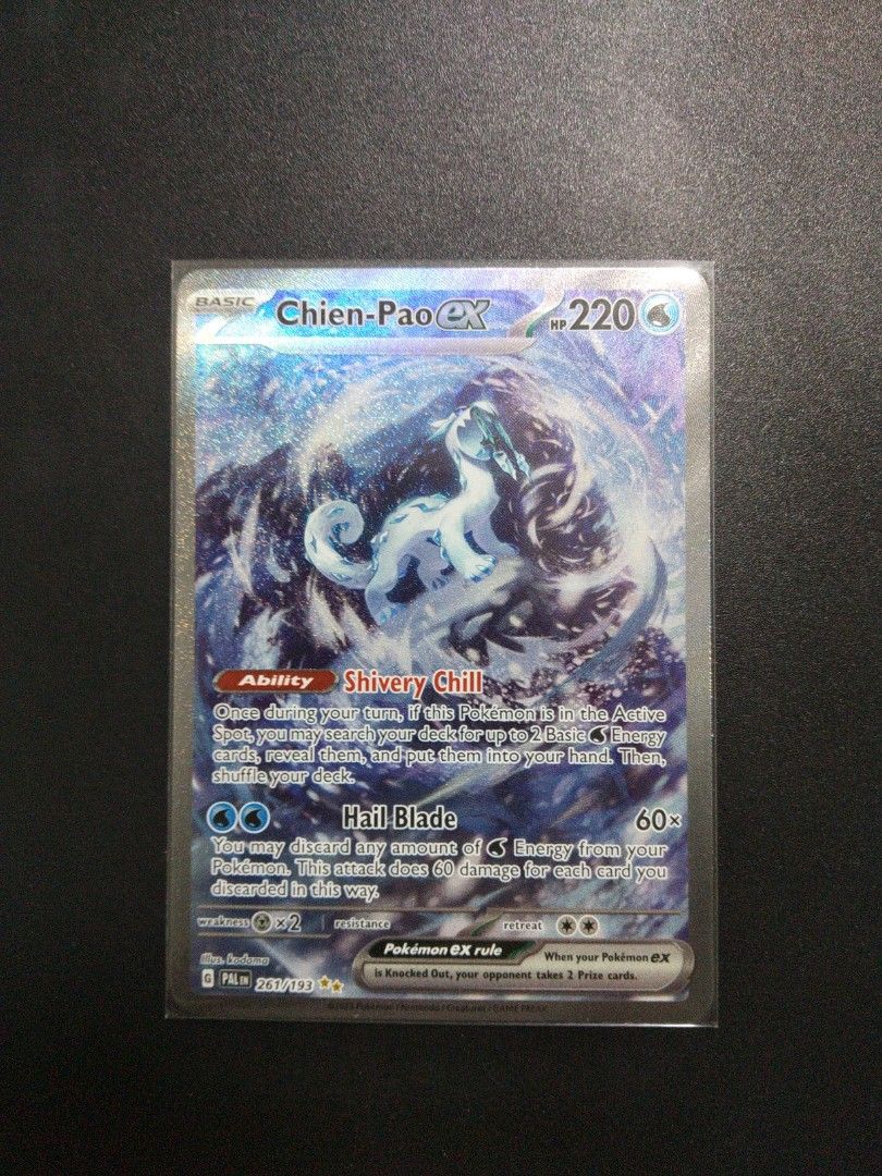 Pokemon TCG Chien-Pao ex SIR Special Illustration Rare - SV02 Paldea ...